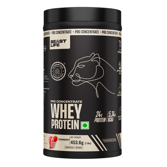 Pro Concentrate Whey Protein with Ultrasorb Tech | Strawberry | 453.6 ...