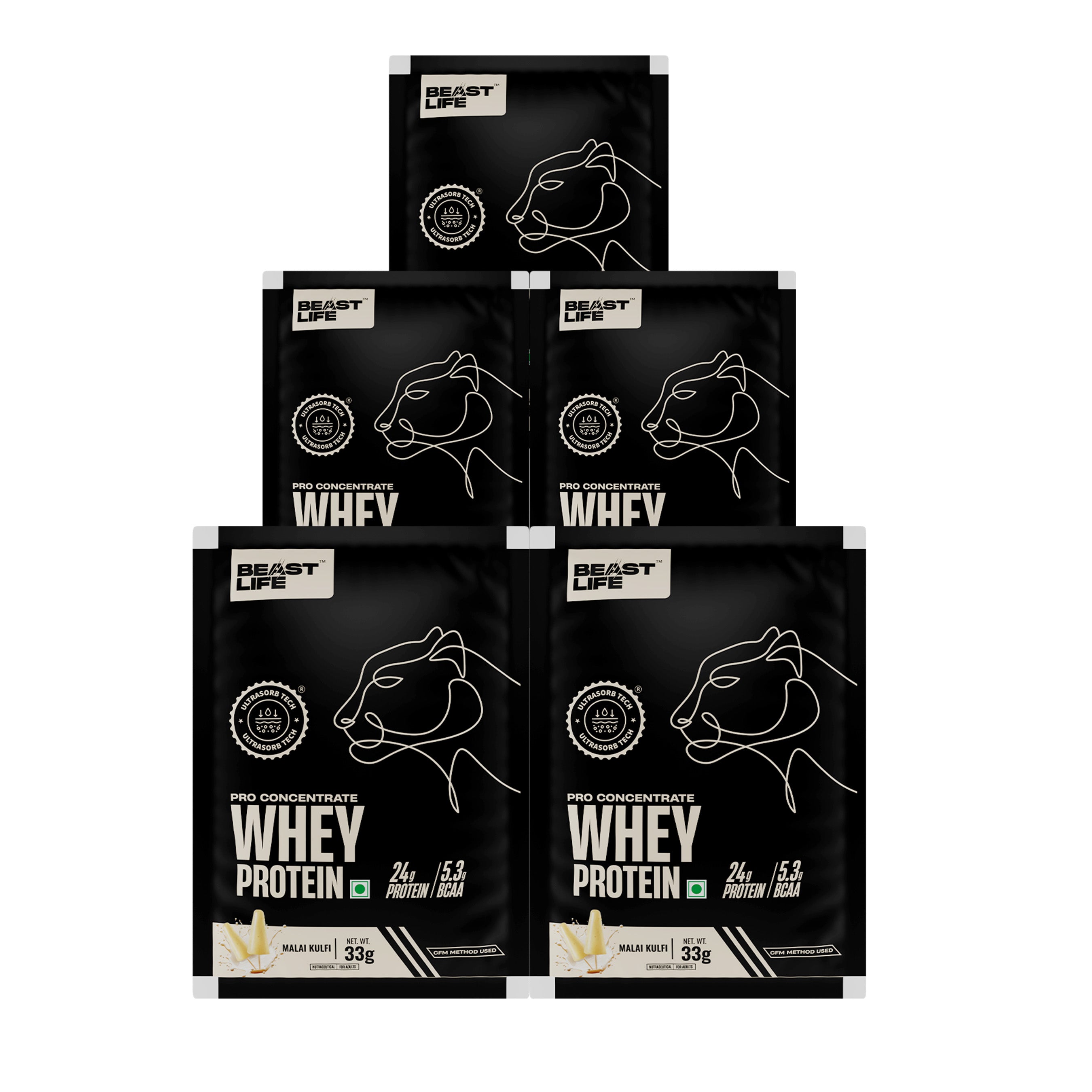 Pro Concentrate Whey Protein with Ultrasorb Tech | Malai Kulfi | Pack ...