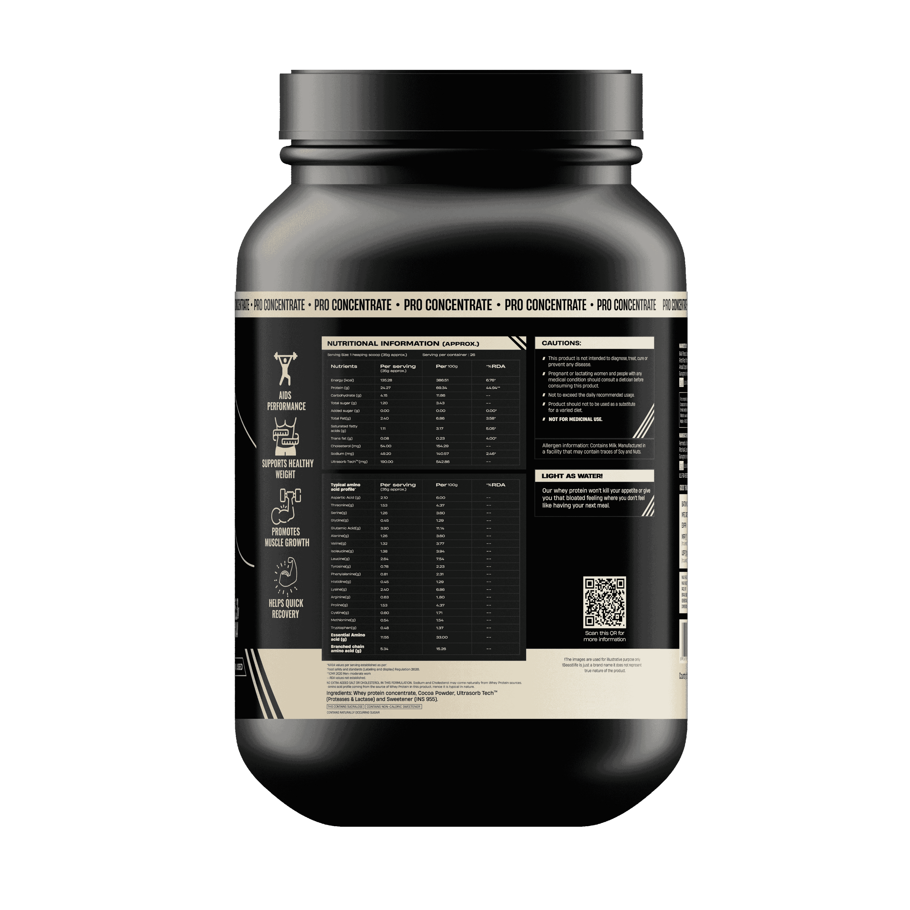 Pro Concentrate Whey Protein with Ultrasorb Tech | 924gm | Rich Chocol ...