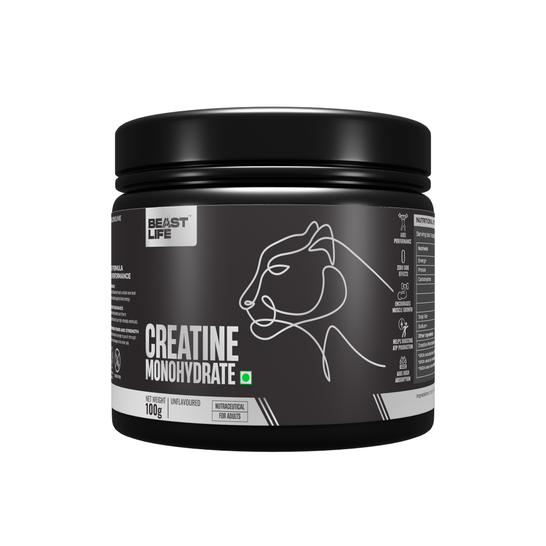 Super Micronized Creatine Monohydrate | 100G – Beastlife