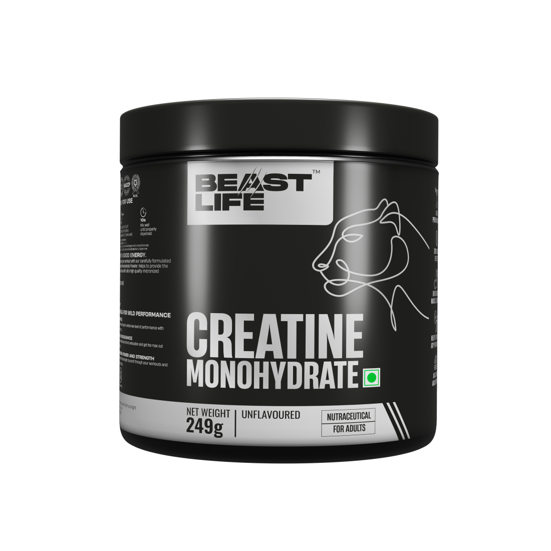 Super Micronized Creatine Monohydrate | 249G – Beastlife