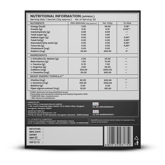 Beast Mode Pre Workout With Beast Energy Formula (Fruit Punch) – Beastlife